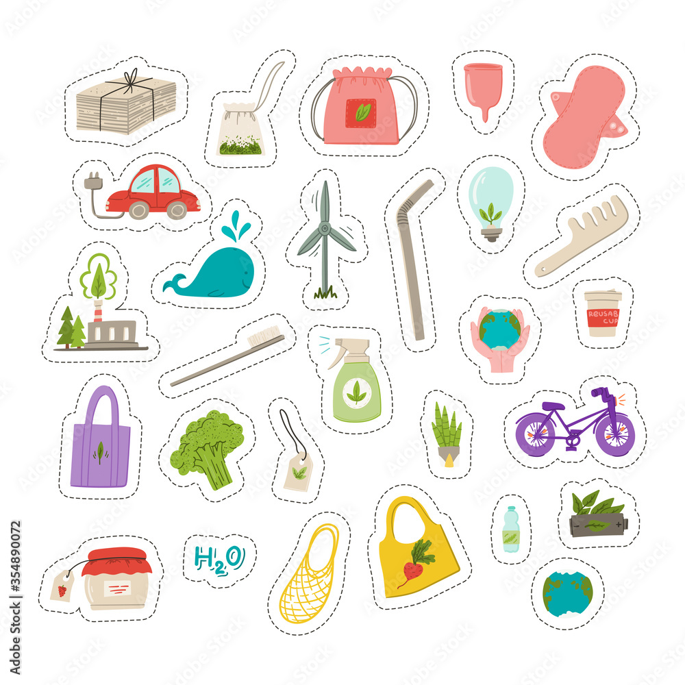 Zero waste, reuse and reduce, minimalist lifestyle and ecological ...