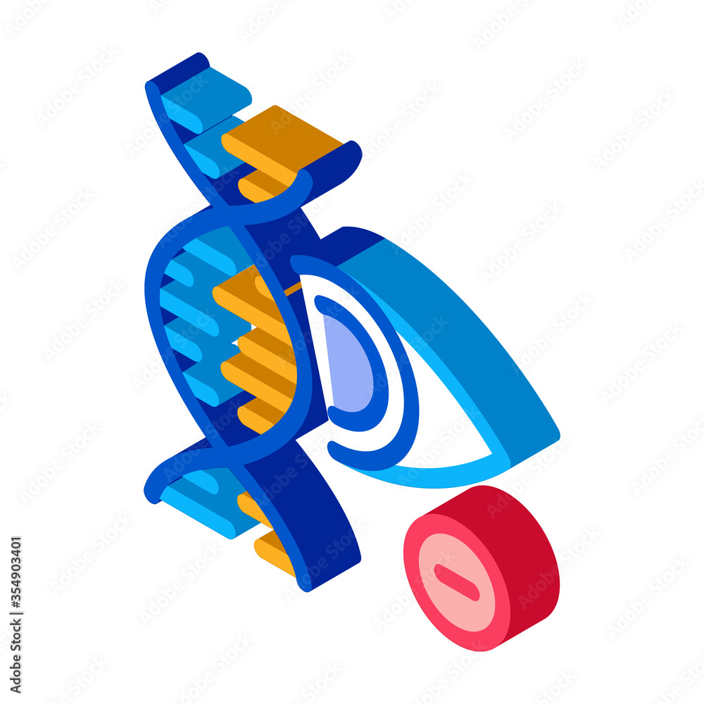 High Chance of Eye Disease Through Genetic Linkages Icon Vector ...