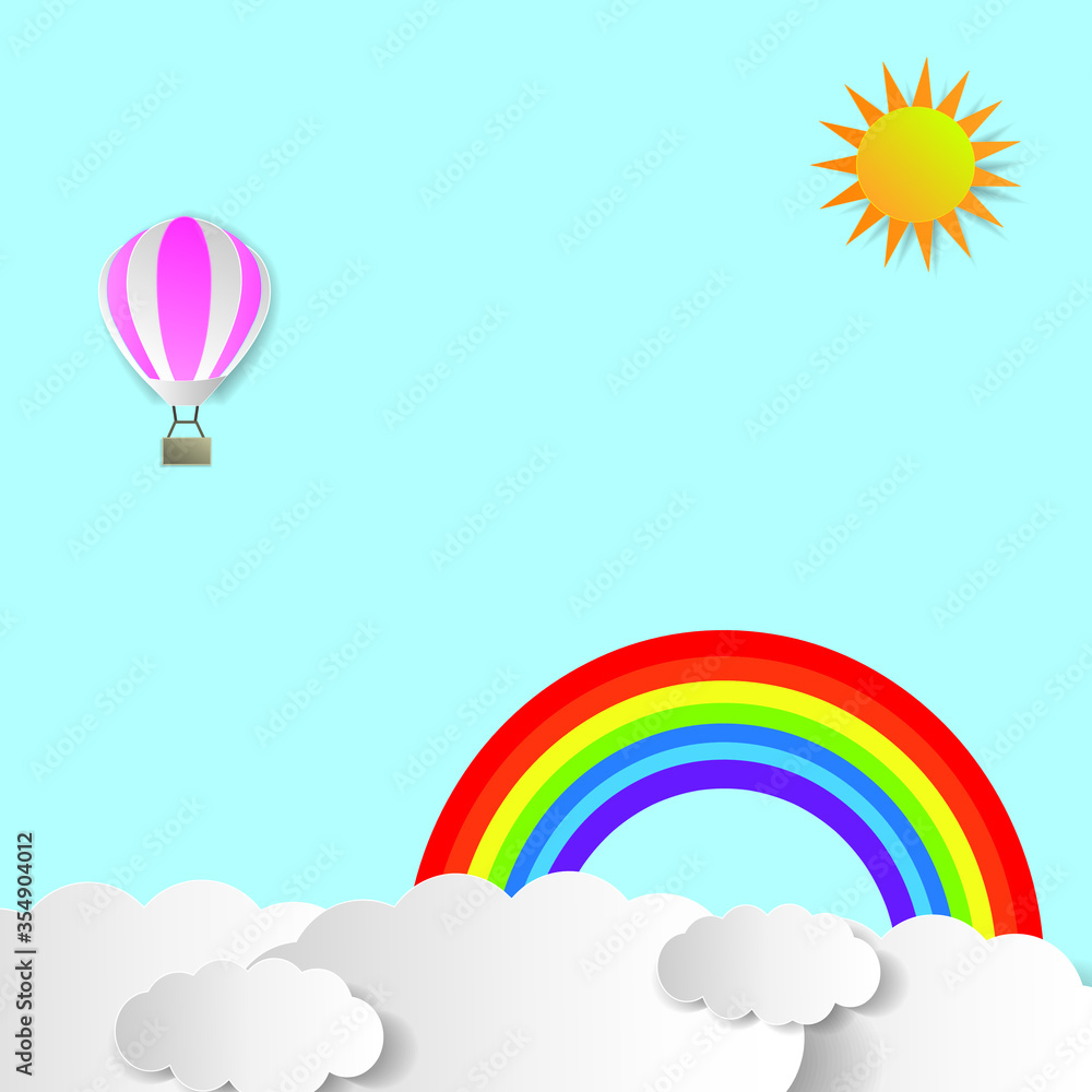 nature landscape background, paper design Stock Vector | Adobe Stock