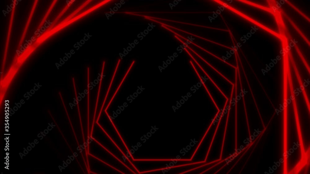 Bright red laser lines abstract hi-tech neon motion background ...