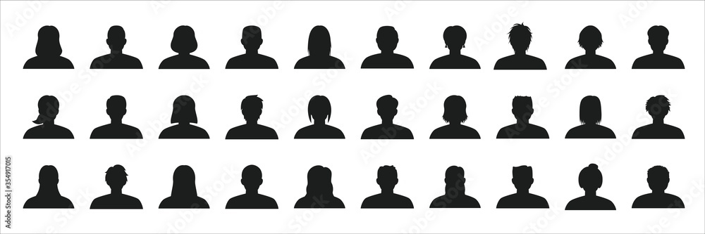 Simple person silhouette set that can be used in design Stock ...