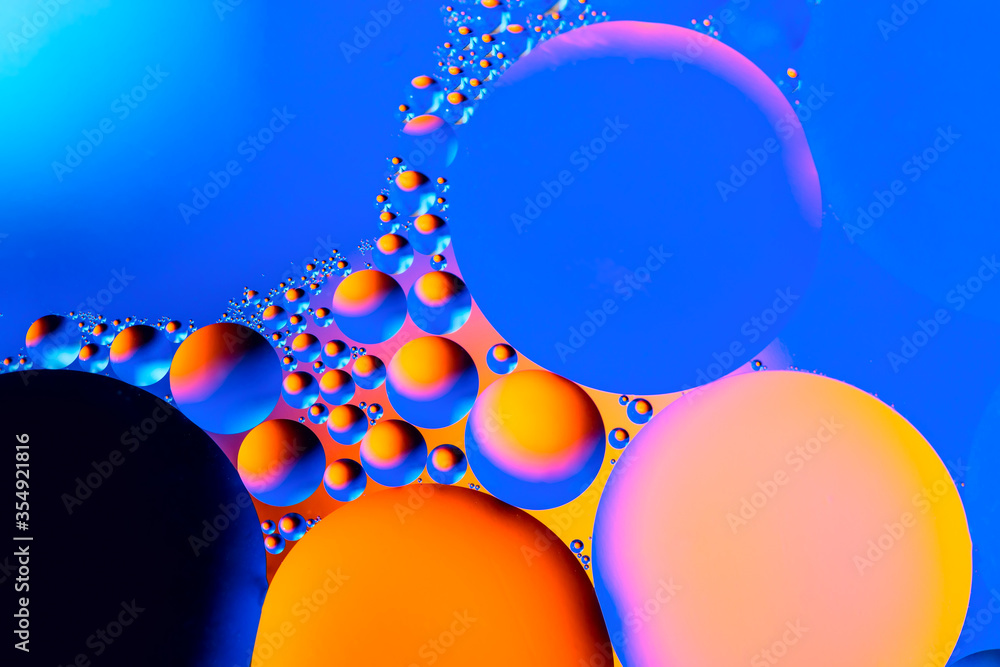 Scientific image of cell membrane. Macro up of liquid substances ...