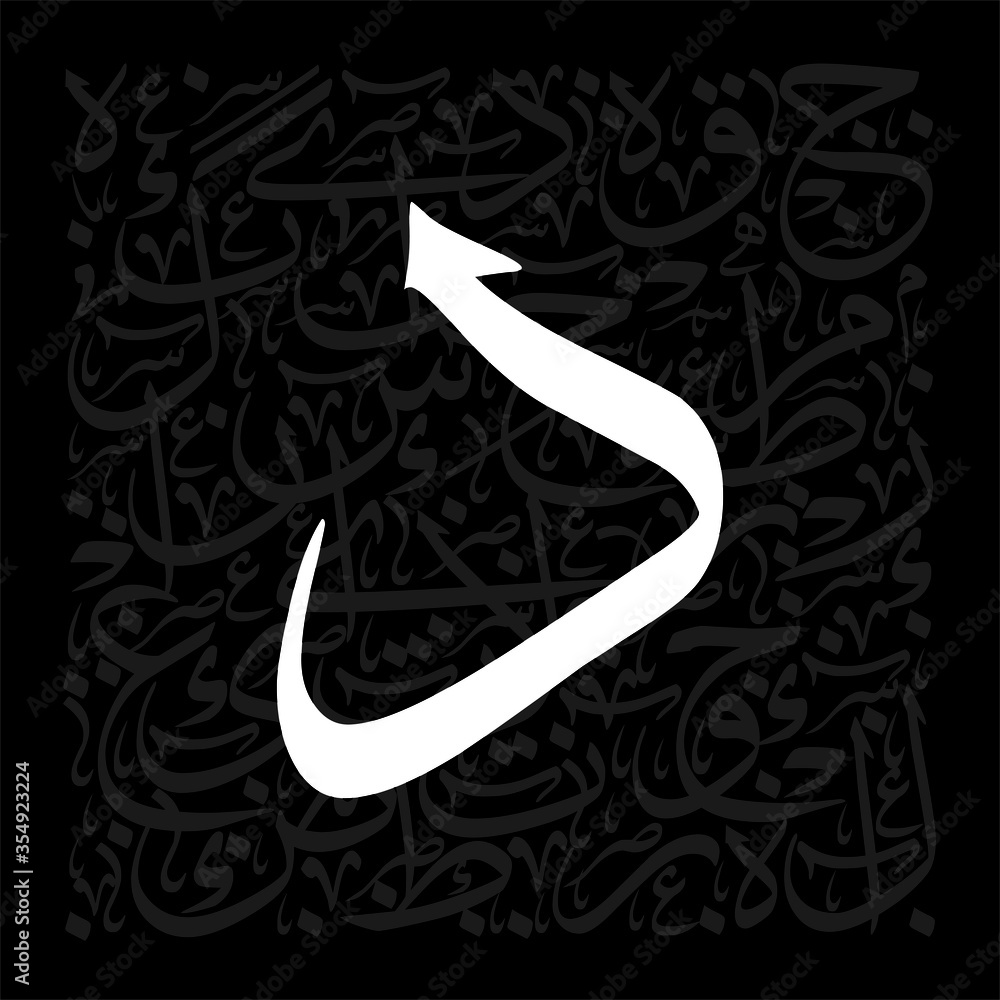 Arabic Alphabet Thuluth font typography design fonts Stock Vector | Adobe Stock