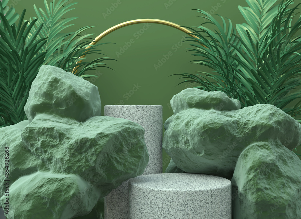 abstract geometric Stone and Rock shape background, minimalist mockup ...