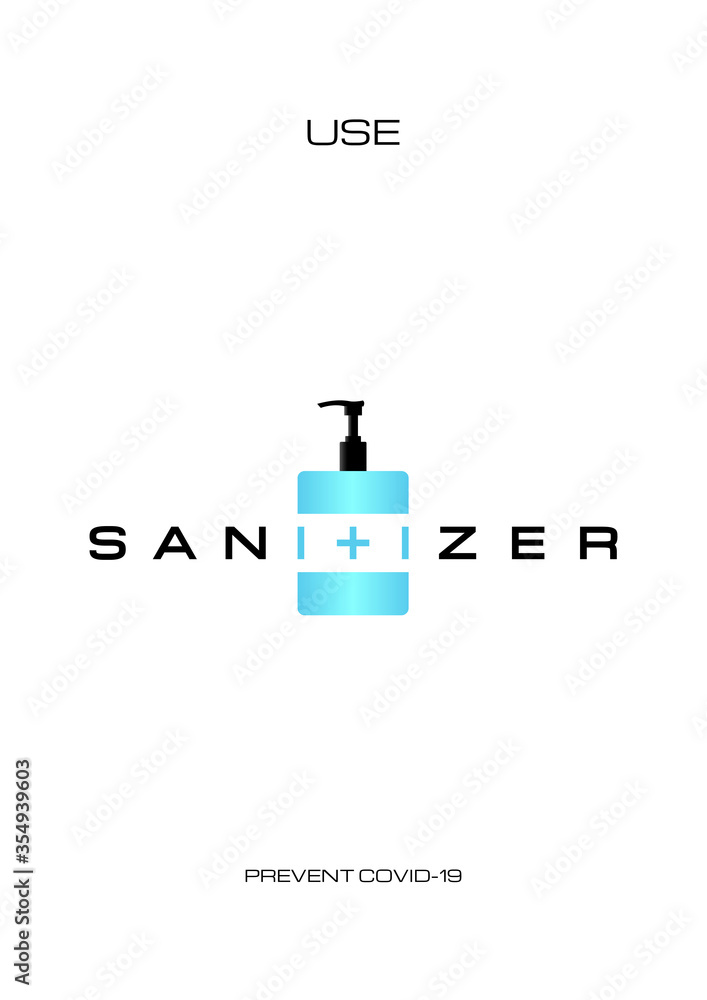 Use hand sanitizer poster design. Covid-19 new coronavirus prevention ...