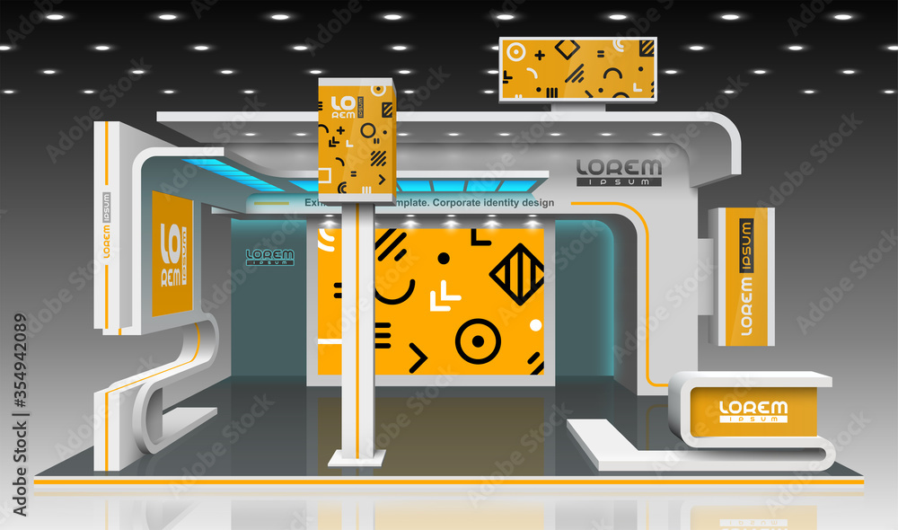 Exhibition stand template Stock Vector | Adobe Stock