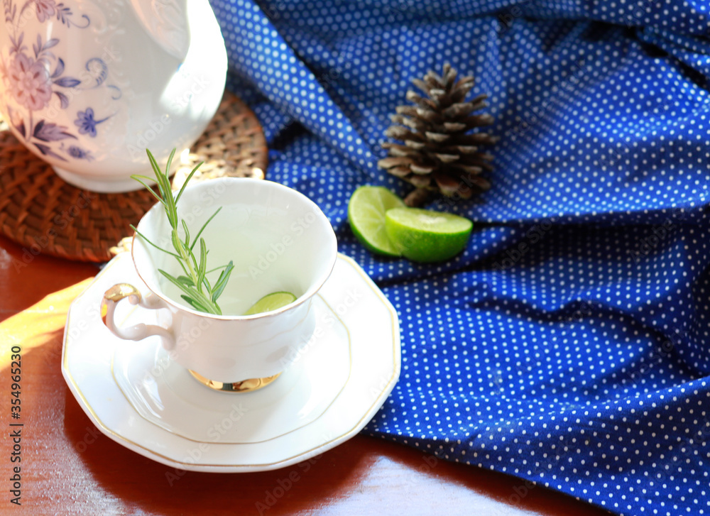 Afternoon tea break Use rosemary herbs to help add scents and lemons to ...