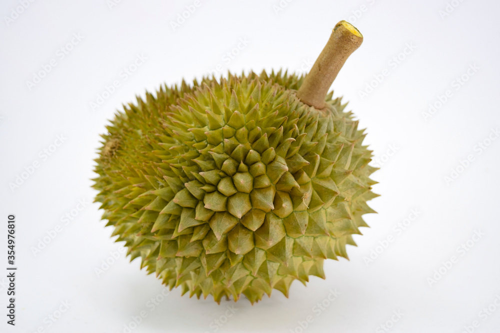Durian the King of fruits Thailand. Durian tropical fruit. Spiky shell ...