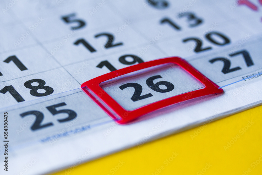 paper calendar, different dates of the month, business planning Stock ...