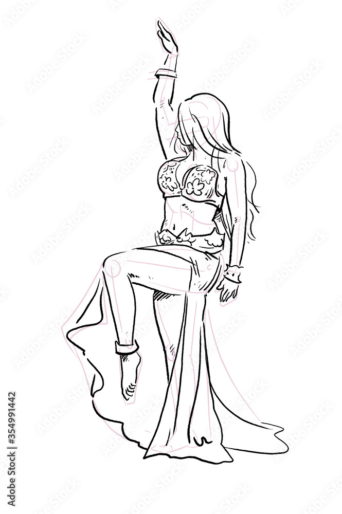Belly Dancing Drawing