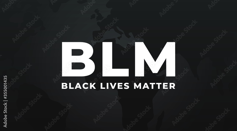 BLM Black lives matter modern minimalist banner, design concept, sign ...