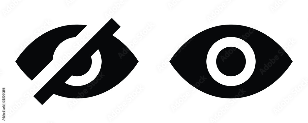 See and unsee eye icon Stock Vector | Adobe Stock