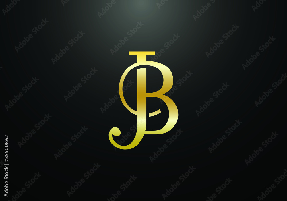 Initial Monogram Letter J B Logo Design Vector Template. JB Letter Logo ...