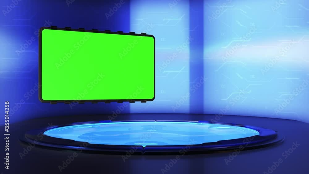 news studio green screen background Stock Video | Adobe Stock