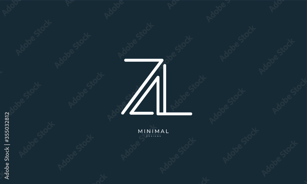 Alphabet letter icon logo ZL Stock Vector | Adobe Stock