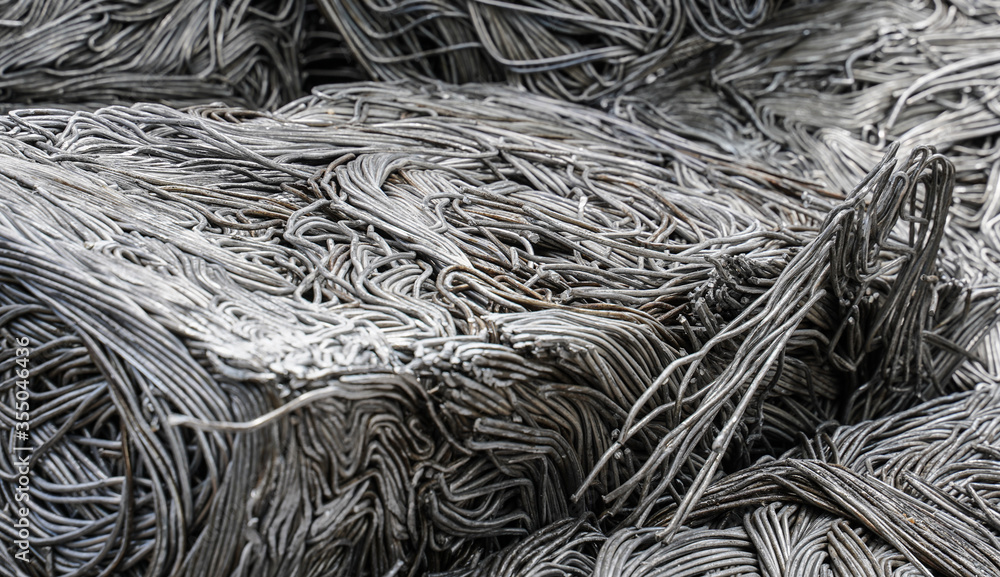 Cubes of aluminum pressed wire ready for remelting Stock Photo | Adobe ...