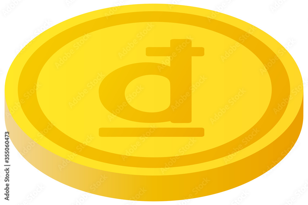 The Vietnamese dong currency symbol coin Stock Vector | Adobe Stock