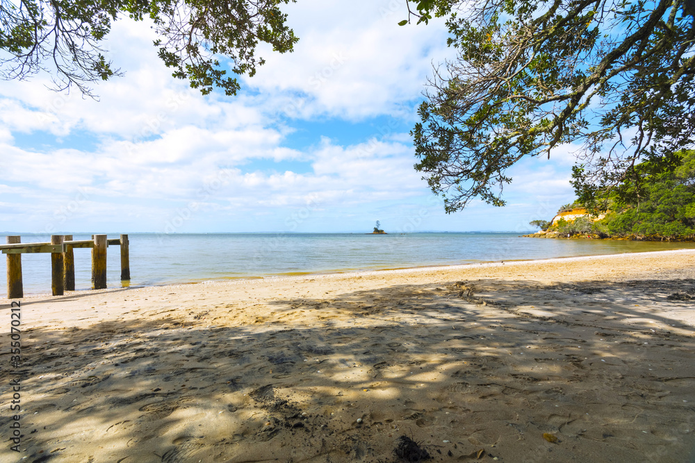 Landscape Scenery of Awhitu Regional Park Beach during Low Tide ...