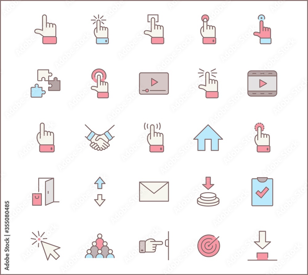 Click Set of Buttons related Vector Icons. Contains such Icons as ...