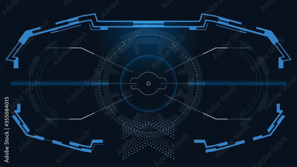 Futuristic HUD interface concept.GUI control panel design. Vector ...