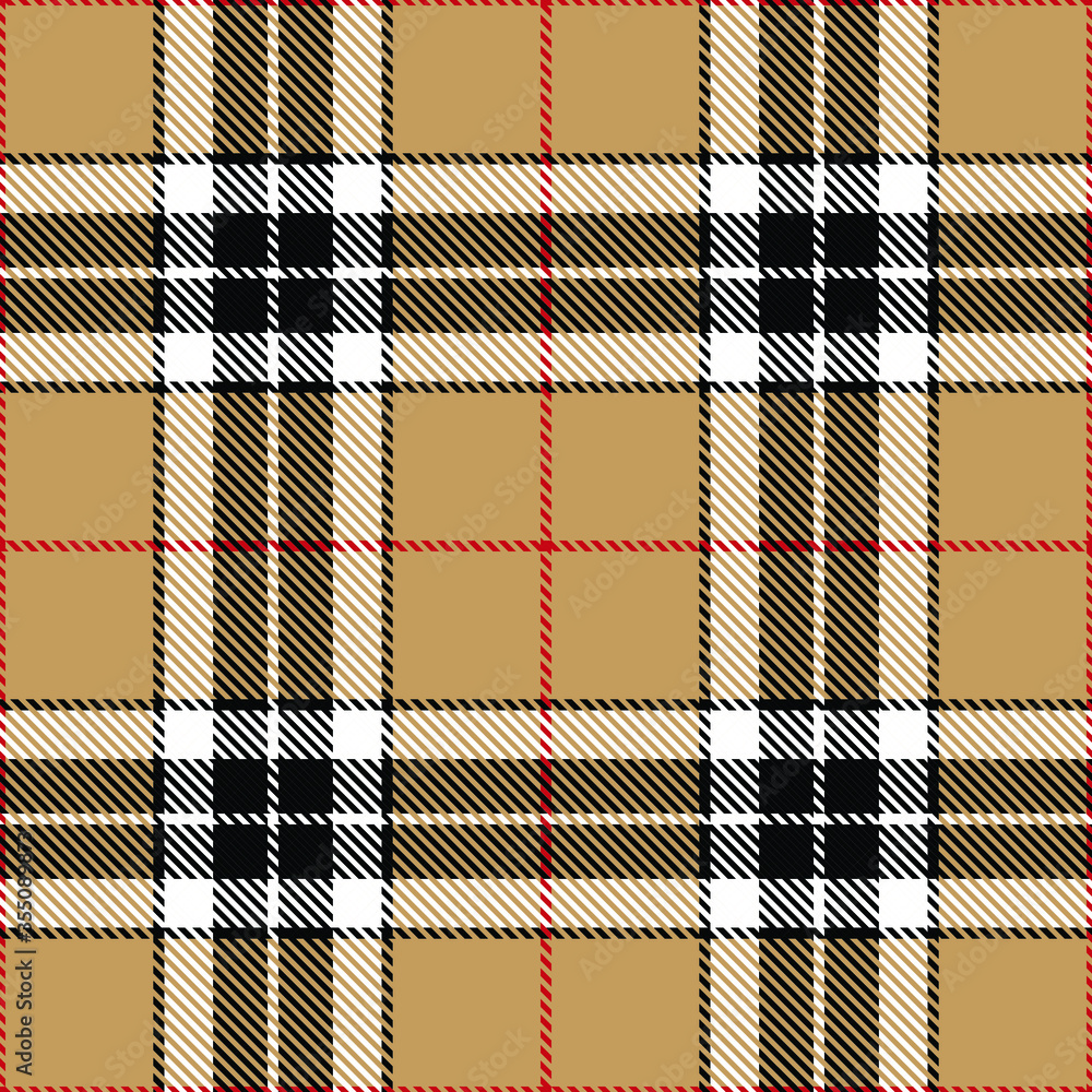 Tartan plaid seamless pattern brown color background. Flannel shirts ...