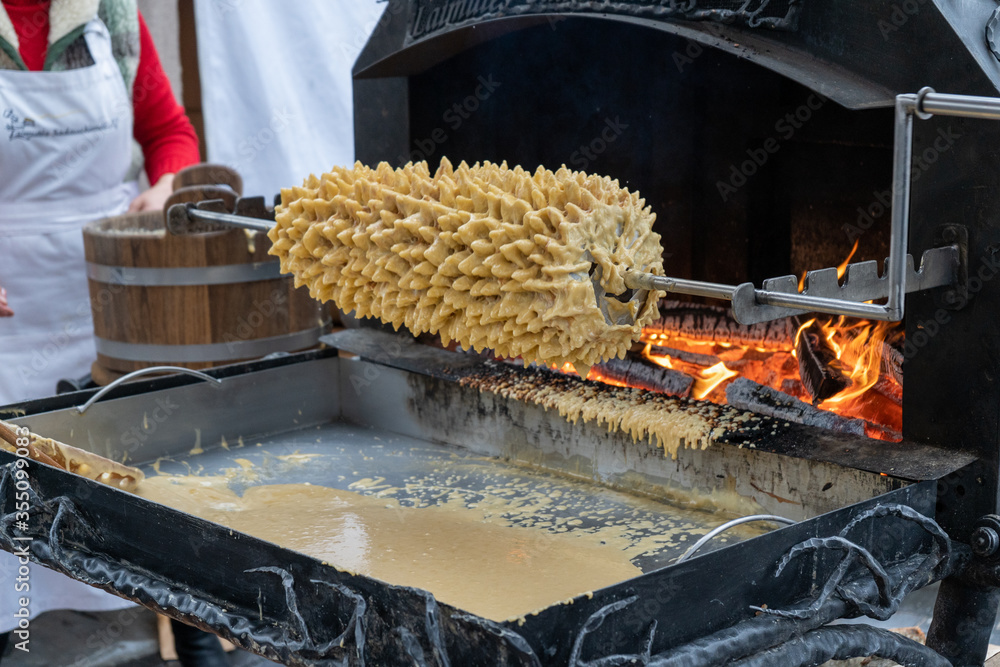 Cooking traditional culinary heritage layered spit cake - sakotis ...