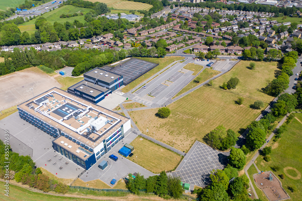 Aerial drone photo of the Whitcliffe Mount Primary School, showing an ...