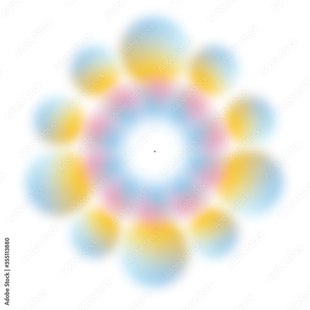 Troxler Effect image. Focusing on the centre point all colours around ...