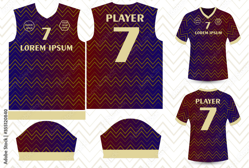 jersey sport pattern design for football, soccer and futsal Stock ...
