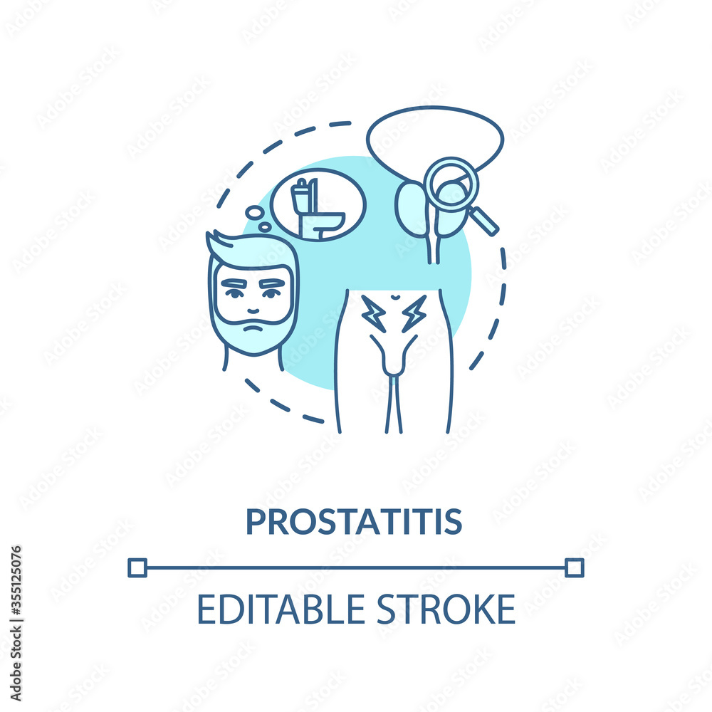 Prostatitis concept icon. Mens health problem, common urological ...