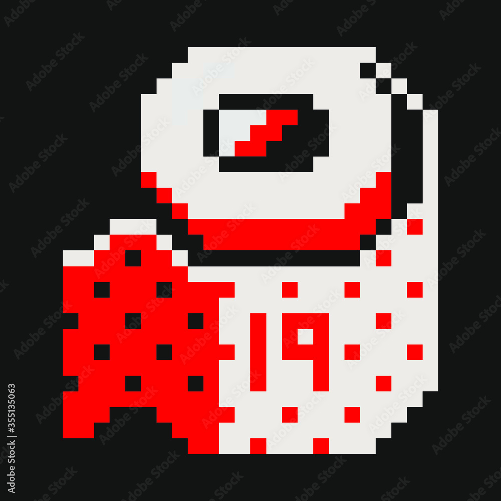Toilet paper icon. Pixel art stile. Video game 8-bit sprite. Flat stile ...