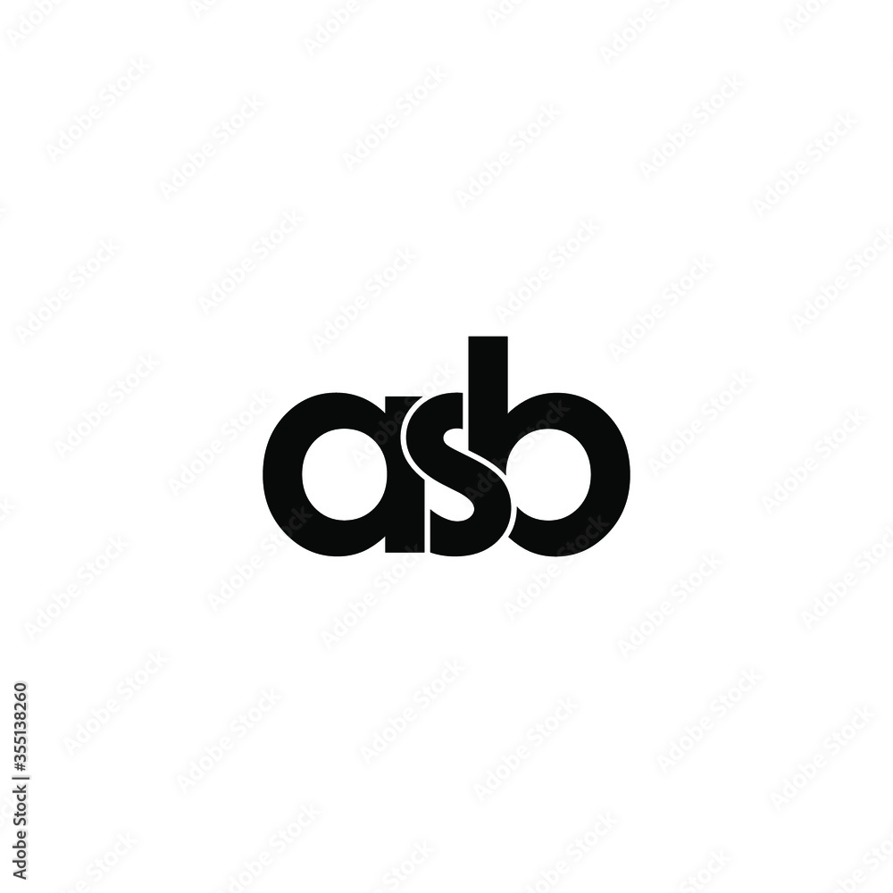 asb letter original monogram logo design Stock Vector | Adobe Stock