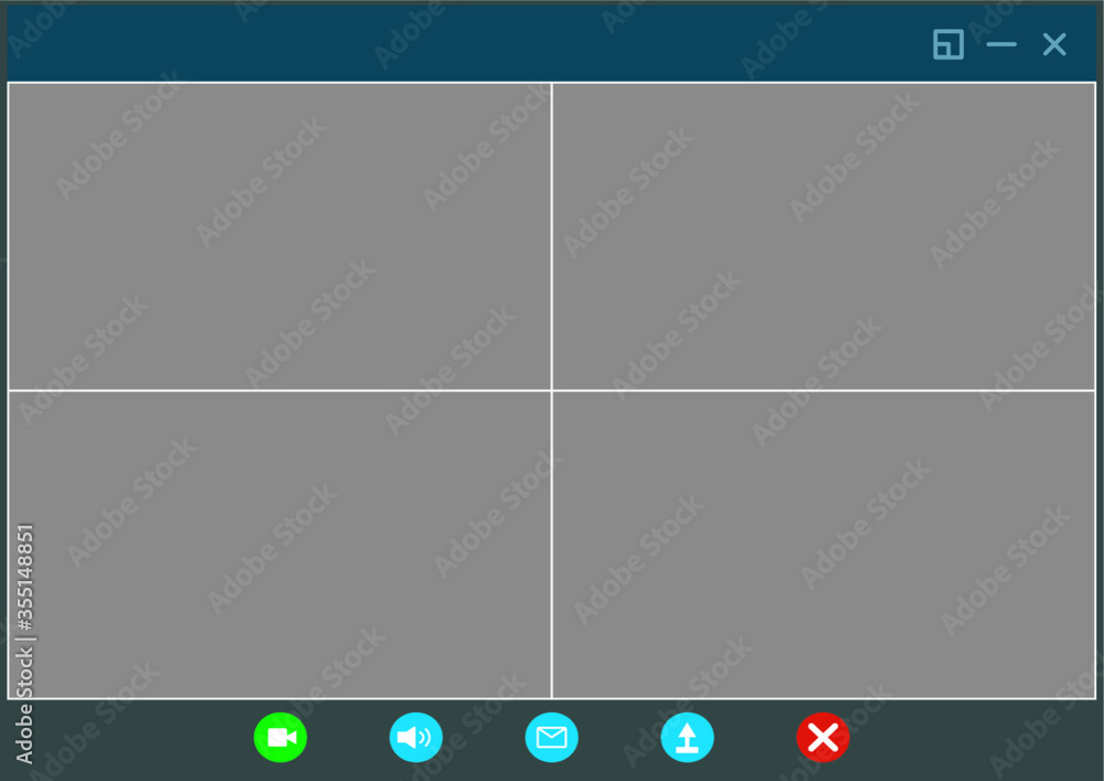 Video call Online meeting Video conference software application screen ...