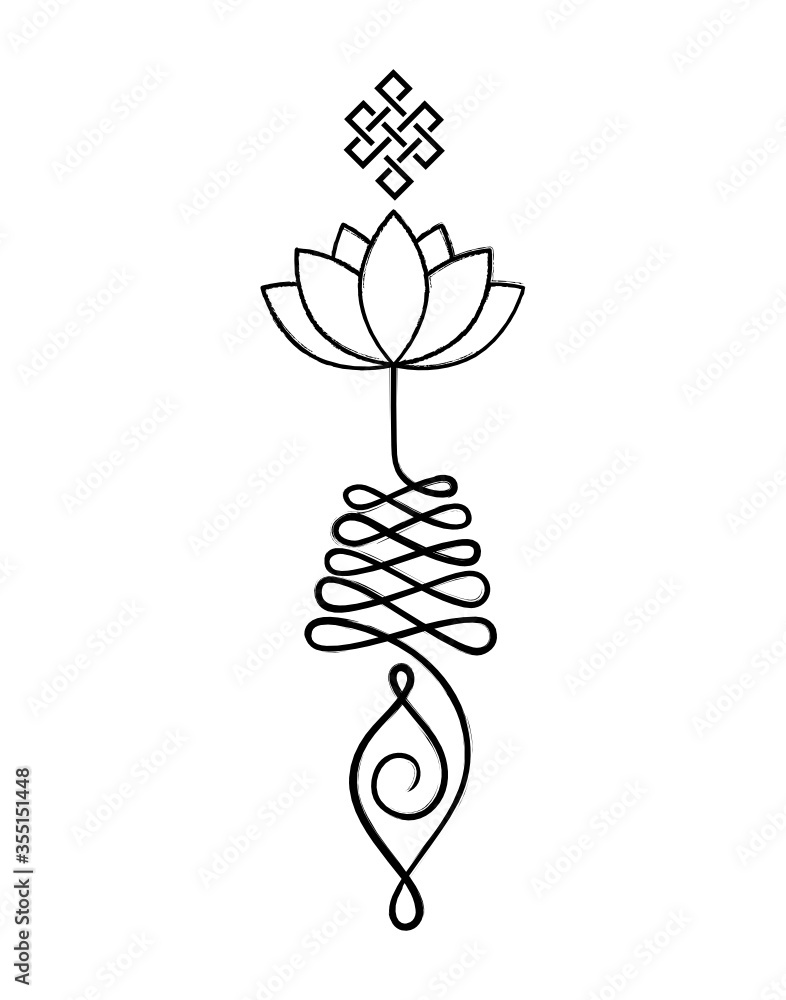 Unalome, Buddhist symbol for life path Stock Vector | Adobe Stock