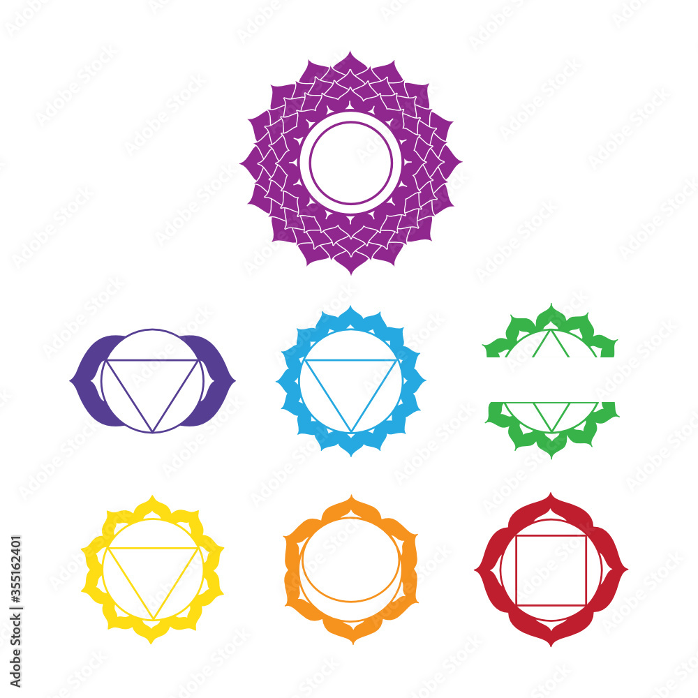 chakras, points in the subtle body, meditation practices Stock Vector ...