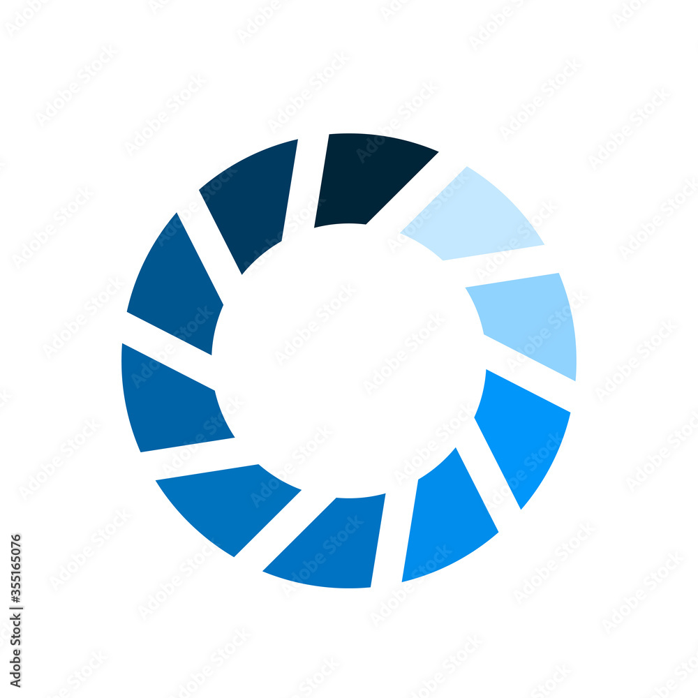 Circle loader. Wait load spinning circle preloader website template ...