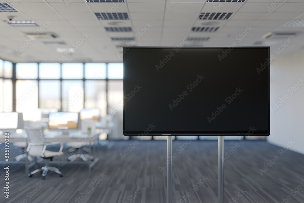 Office LCD display mockup. 3d illustration Stock Illustration | Adobe Stock
