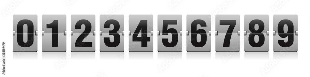 Vetor do Stock: Flip countdown clock - vector digits - counter timer ...