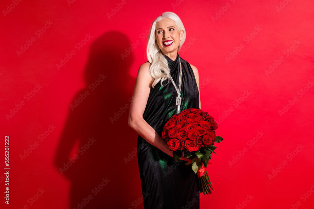 Foto Stock Photo of attractive retired white haired lady luxury rich ...