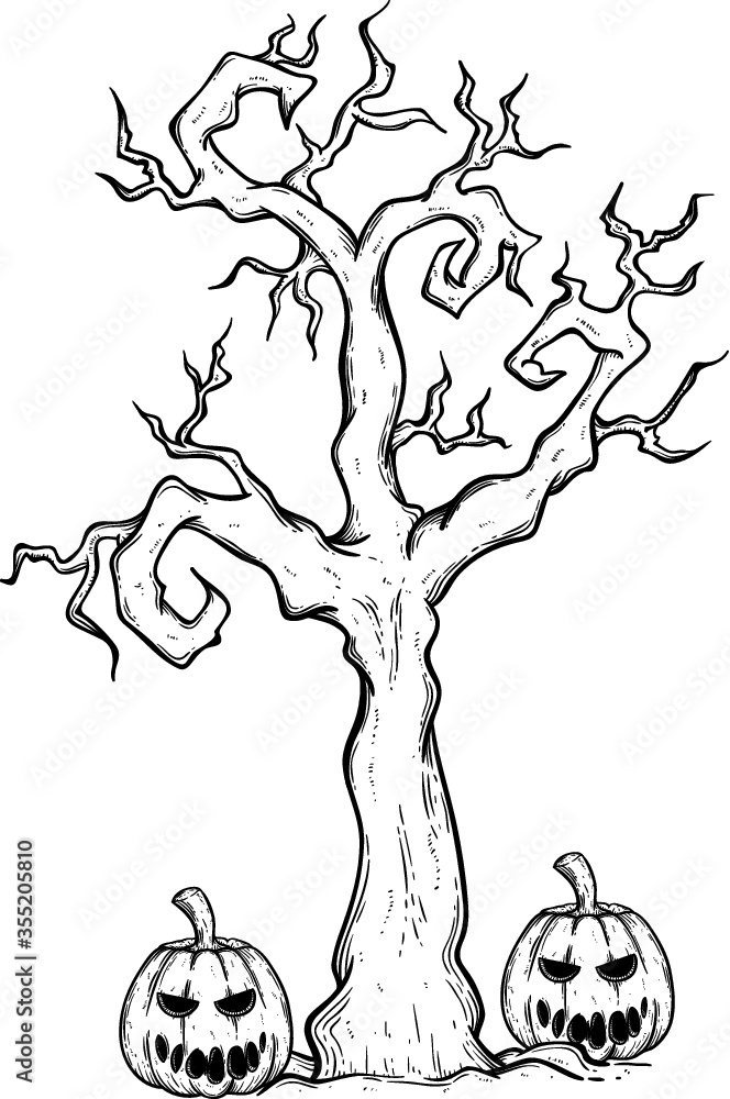 Creepy Tree Drawings