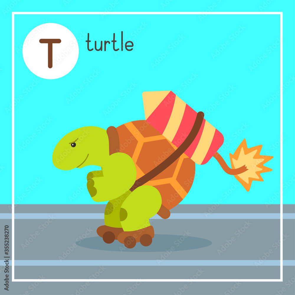 Cute animal alphabet for ABC book. Vector illustration of cartoon ...