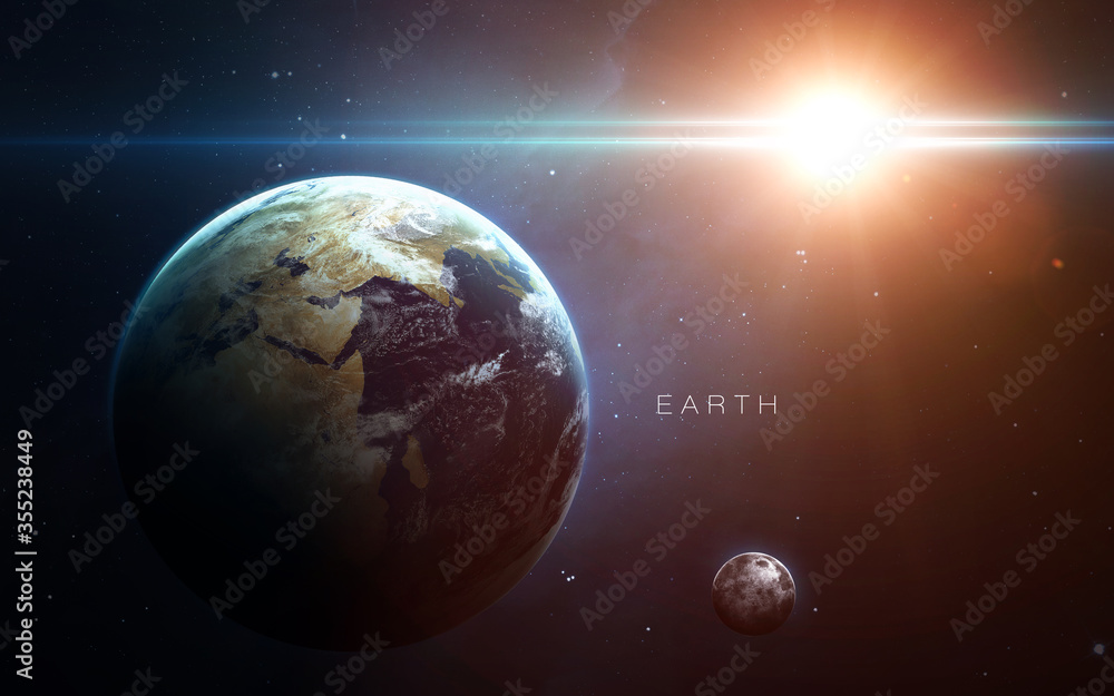 Earth - High resolution 3D images presents planets of the solar system ...