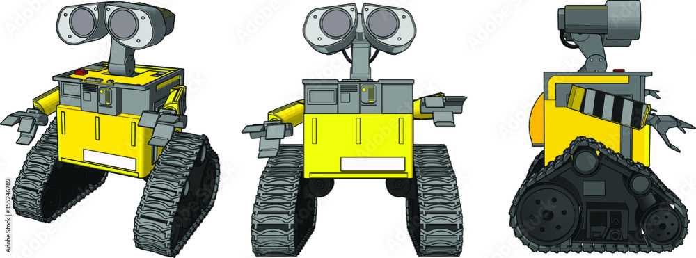 Wall E Detail Drawing Artwork Stock Vector | Adobe Stock