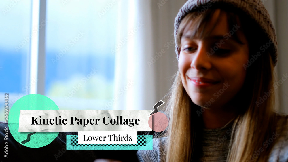 Kinetic Paper Collage Lower Thirds Stock Template | Adobe Stock