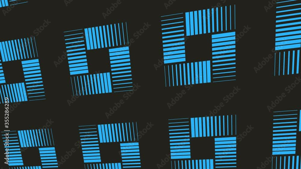 Color Pattern With Geometric Shapes On A Minimal Black Background Horizontally And Vertically