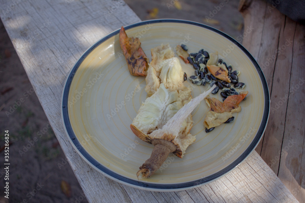 Sweet and ripe custard apple fruit from the Annona reticulata tree ...