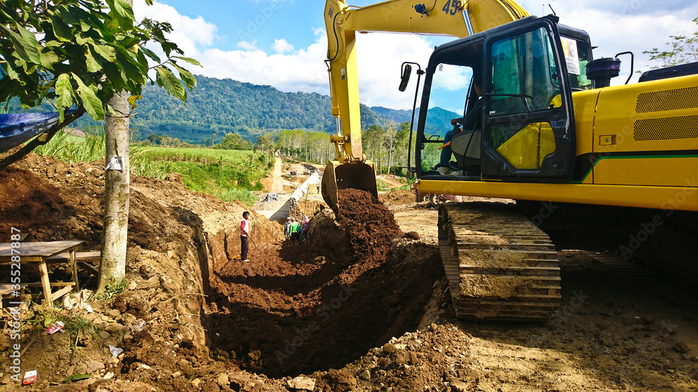 excavator, construction, ground, project, site, dig, industry ...