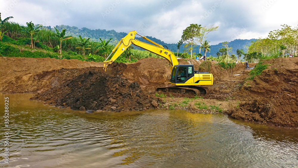 excavator, construction, ground, project, site, dig, industry ...