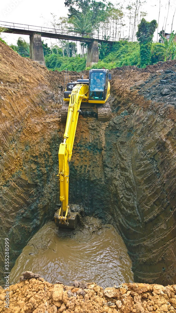 excavator, construction, ground, project, site, dig, industry ...