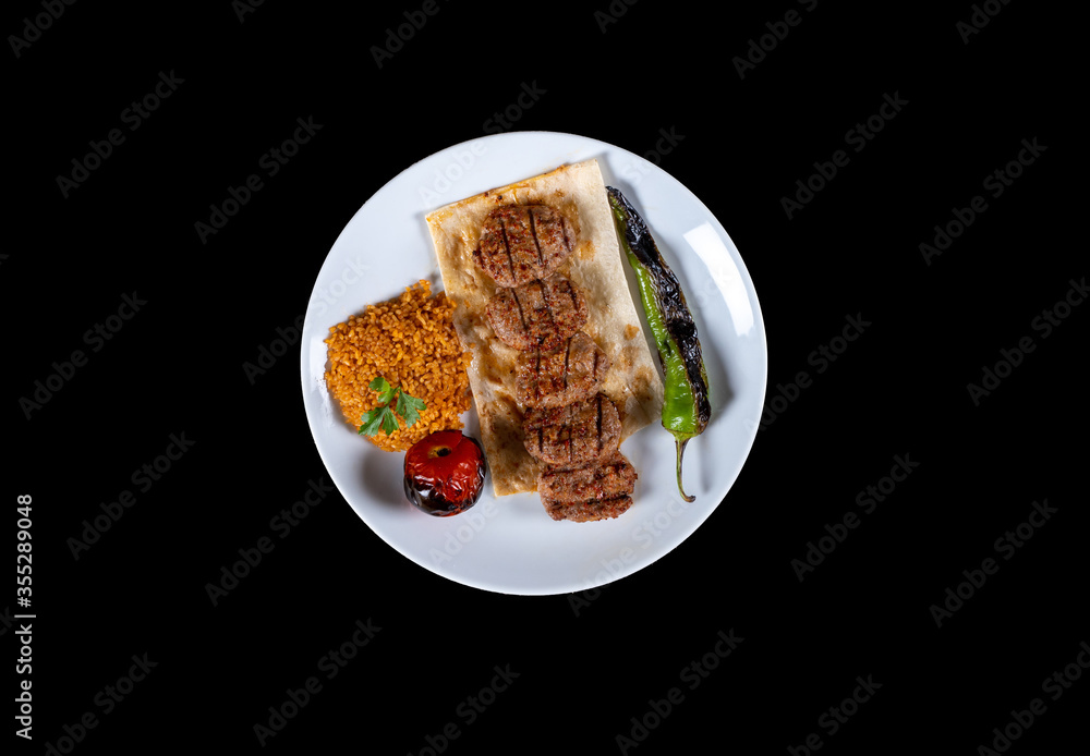 Fresh meat balls. meat kebab. Delicious Turkish Kofte (meatballs ...